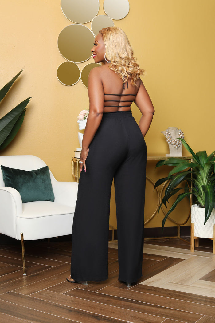 Back Out- Black Jumpsuit - Luxe Clothing Boutique & Accessories